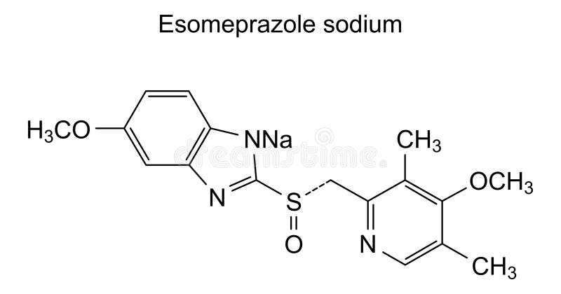 Chemical Structure of Esomeprazole Sodium, Drug Substance Stock ...
