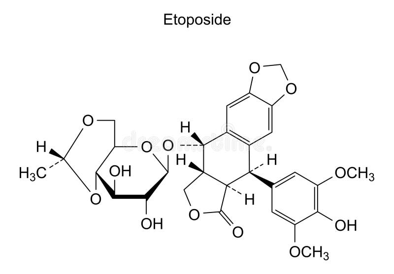 Chemical Structure of Etoposide, Drug Substance Stock Illustration ...