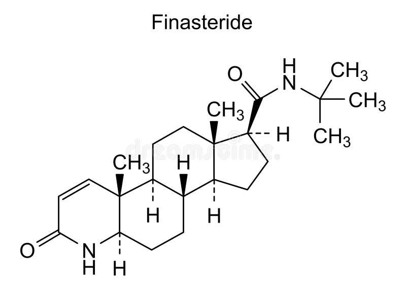 Chemical Structure of Finasteride, Drug Substance Stock Illustration ...