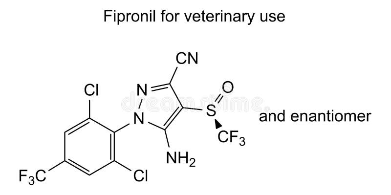Chemical Structure of Fipronil for Veterinary Use, Drug Substance Stock ...