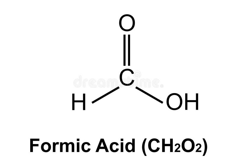 Chemical Structure of Formic Acid (CH2O2 Stock Illustration ...