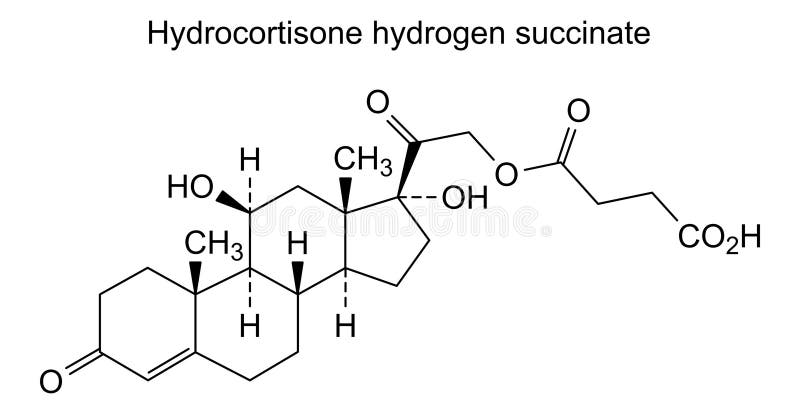 Chemical Structure of Hydrocortisone Hydrogen Succinate, Drug Substance ...