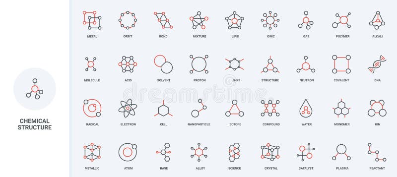 Chemical Structure of Molecule and Atom, Graphic Formula of Substance ...