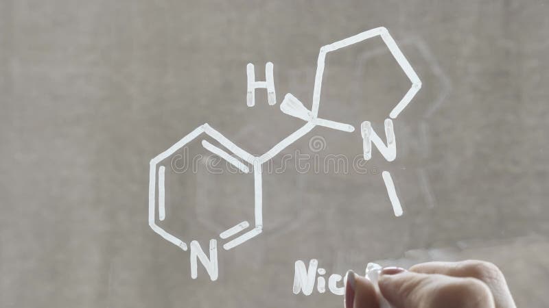 Chemical Structure of Nicotine Stock Video - Video of biochemistry ...