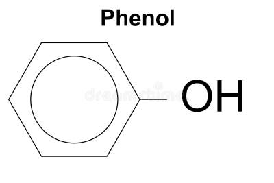 Chemical Structure of Phenol (Aromatic Compound Stock Illustration ...