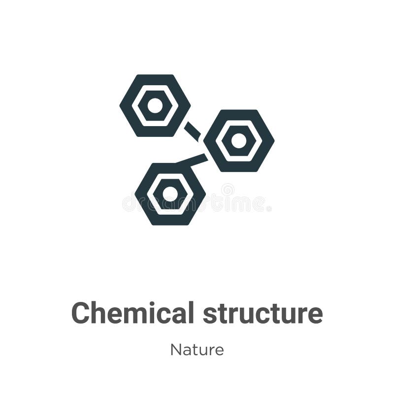 Chemical Structure Vector Icon on White Background. Flat Vector ...