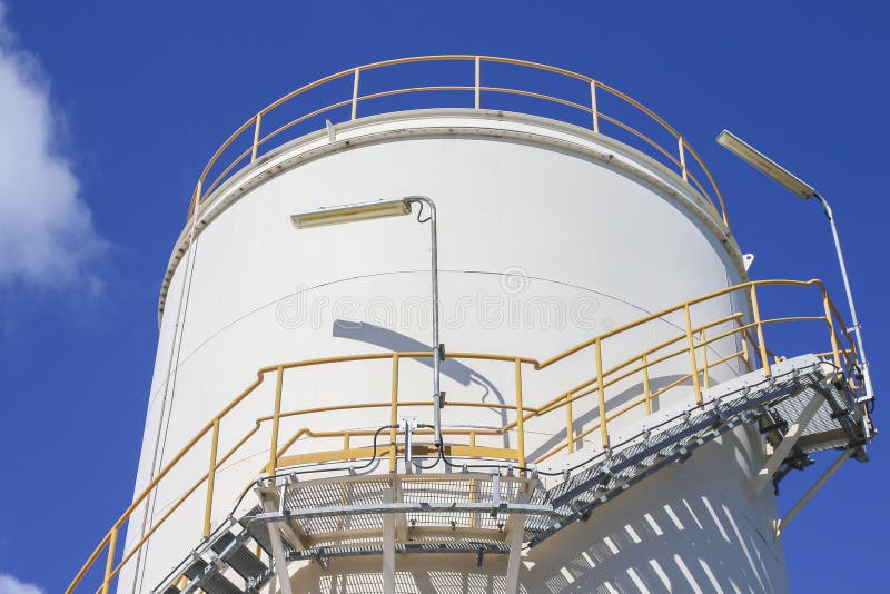 Chemical Tank with Blue Sky Stock Image - Image of silo, petroleum ...