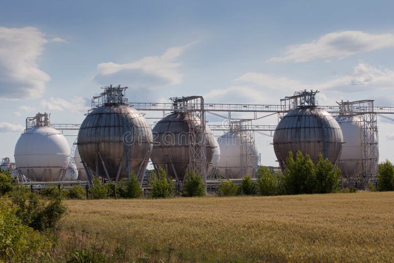Chemical tanks stock image. Image of plant, container - 27032061