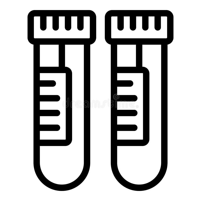 Chemical Test Tube Icon Outline Vector. Structure Vitamin Stock ...
