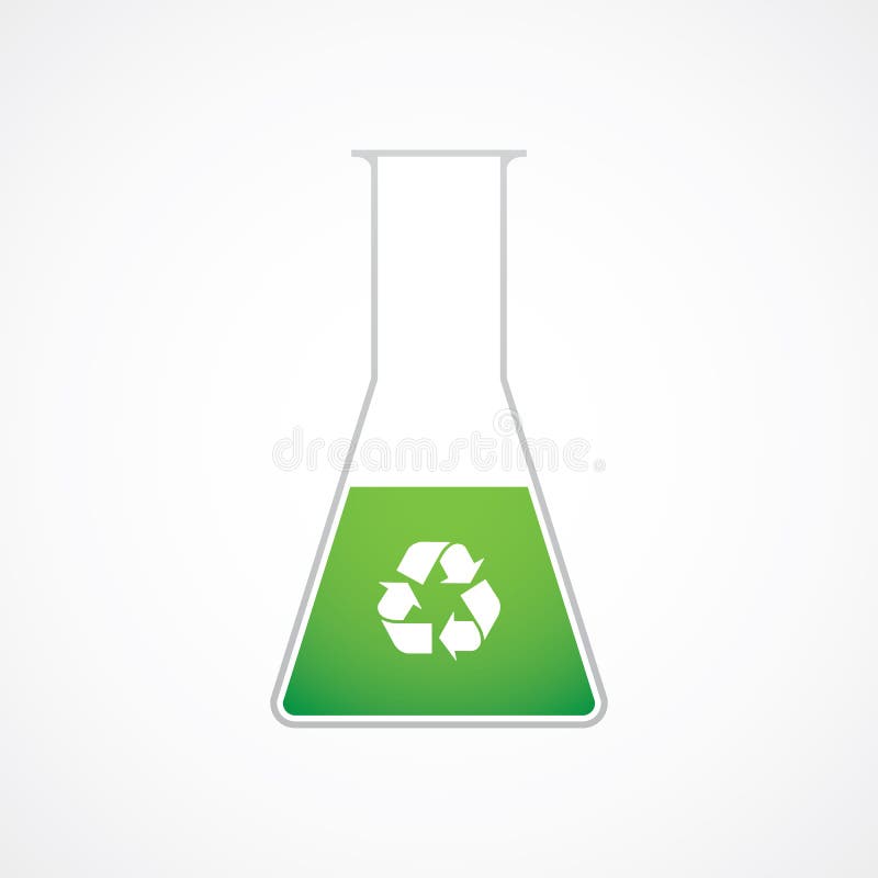 Chemical Test Tube Recycle Symbol Stock Illustration - Illustration of ...