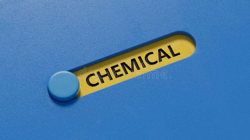 CHEMICAL Text Word on Slide Switch. Stock Illustration - Illustration ...