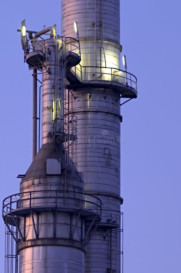Chemical Towers stock image. Image of analysis, lighting - 6964599
