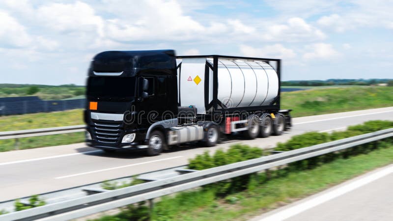 Chemical Transport Container Stock Image - Image of semi, danger: 148375665
