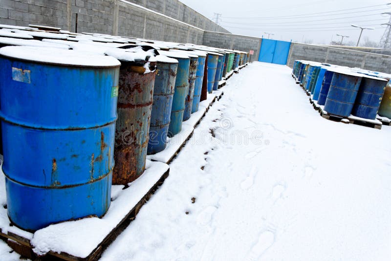 Chemical Waste Dump with a Lot of Barrels Stock Photo - Image of fuel ...