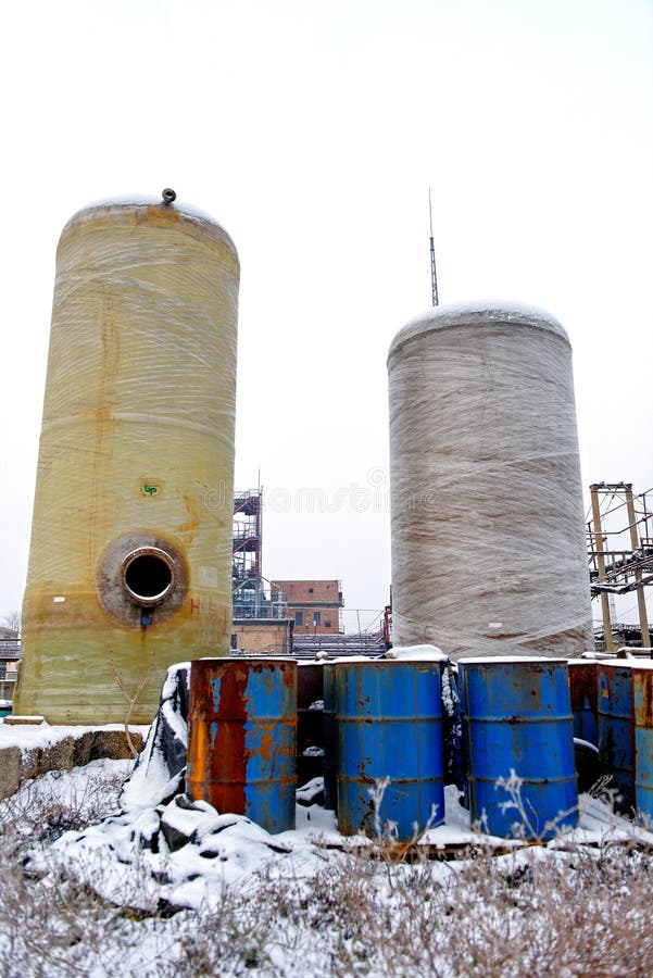 Chemical Waste Dump with a Lot of Barrels Stock Image - Image of ...