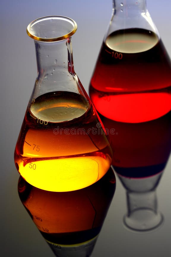 Chemicals in glass flask stock image. Image of chemistry - 20612129