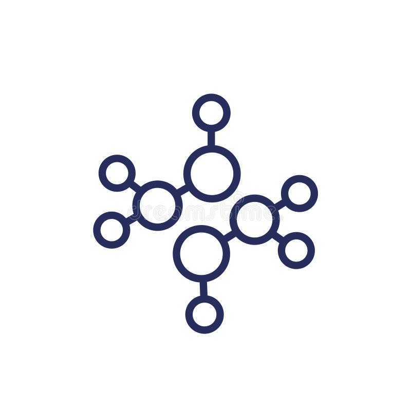 Chemicals Line Vector Icons and Signs. Solvents, Compounds, Compounds ...