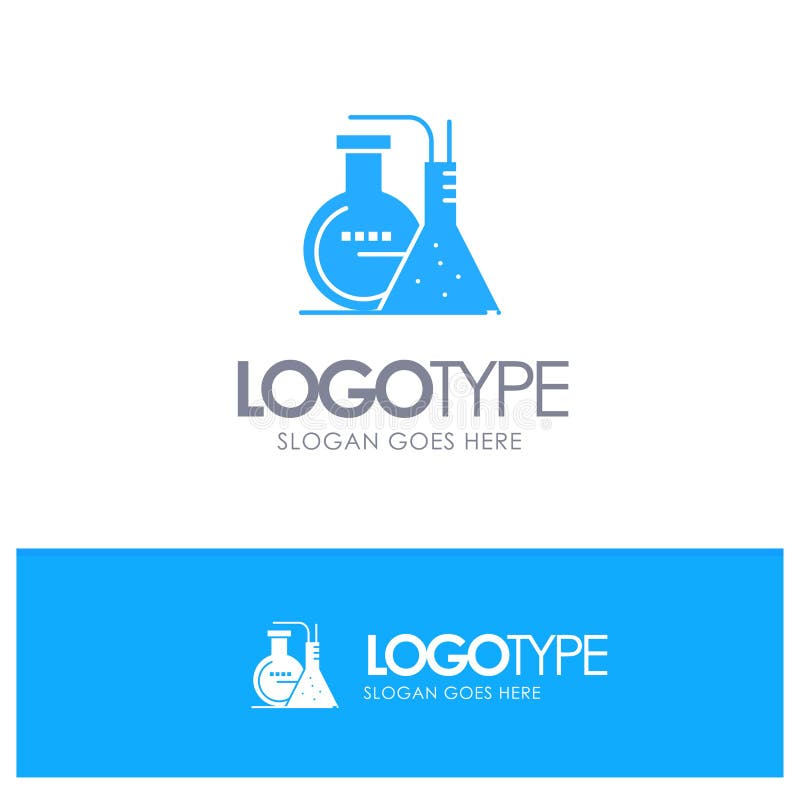 Chemicals, Reaction, Lab, Energy Blue Solid Logo with Place for Tagline ...