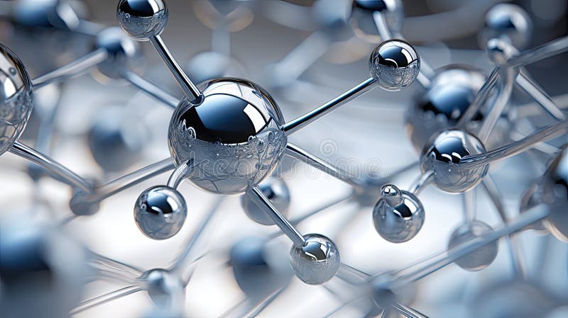 Chemicals silver molecule stock illustration. Illustration of bonding ...