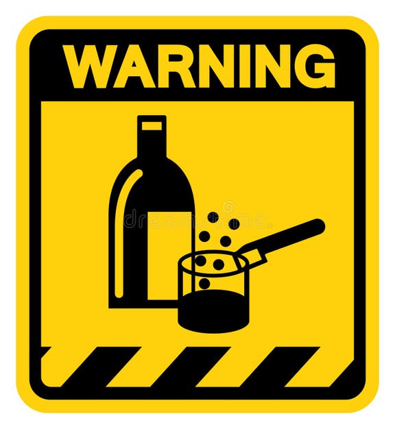 Chemicals in Use Warning Sign, Vector Illustration, Isolate on White ...