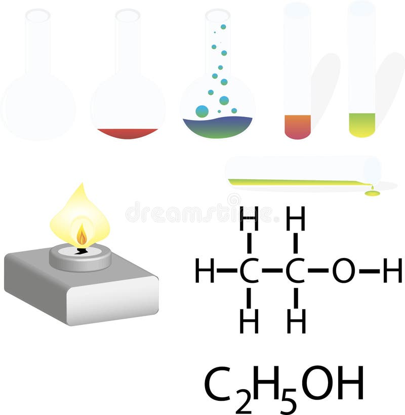 Chemie-Labor Infographic Experiment in a Stock Abbildung - Illustration ...