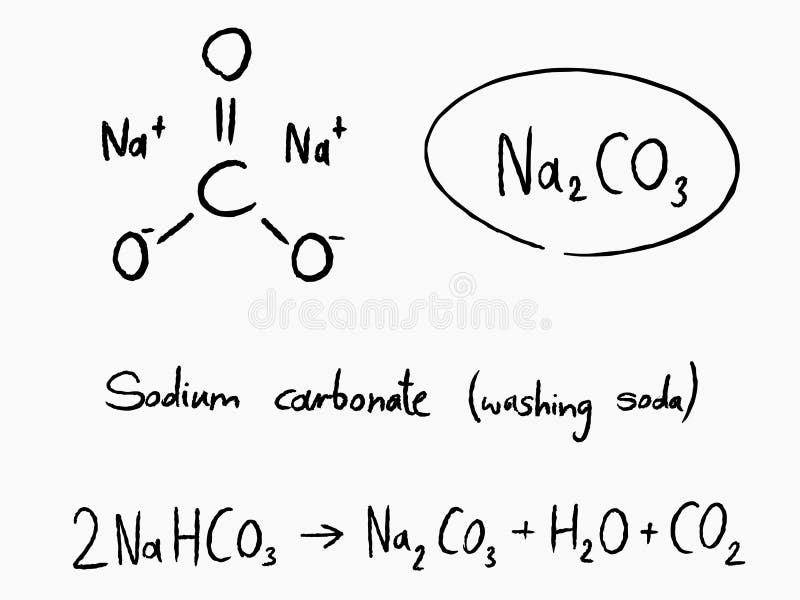 Chemie - natriumcarbonaat vector illustratie. Illustration of ...