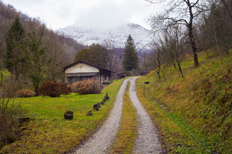 Chemin dans la campagne image stock. Image du paisible - 110925769