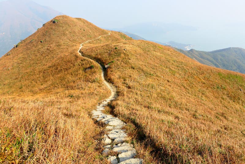 Chemin De Montagne Pour La Hausse Photo stock - Image du dessus, pré ...