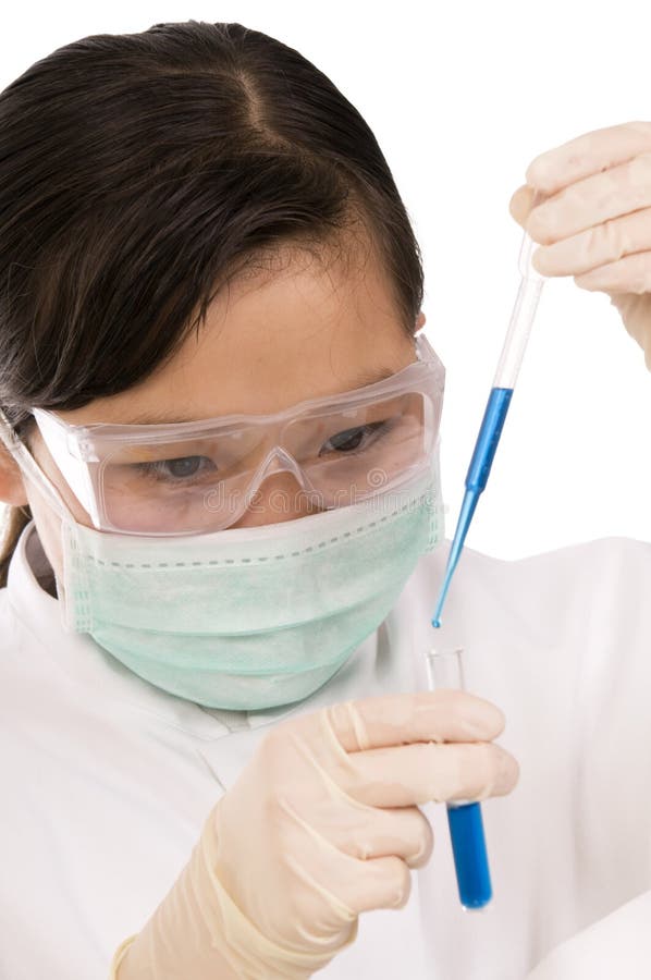 Chemisch Experiment in Laboratorium. Twee Scheikundigen Die De ...