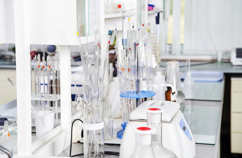 Chemisch Laboratorium Zoals Achtergrond Stock Afbeelding - Image of ...