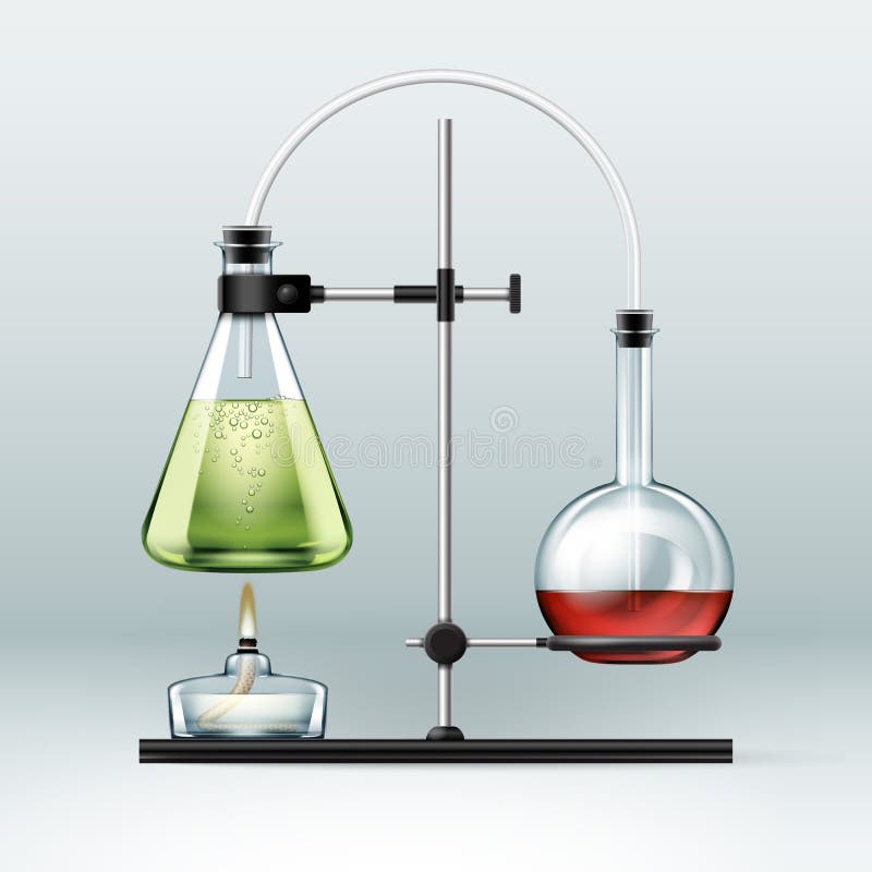 Chemische Experimentillustratie Vector Illustratie - Illustratie ...