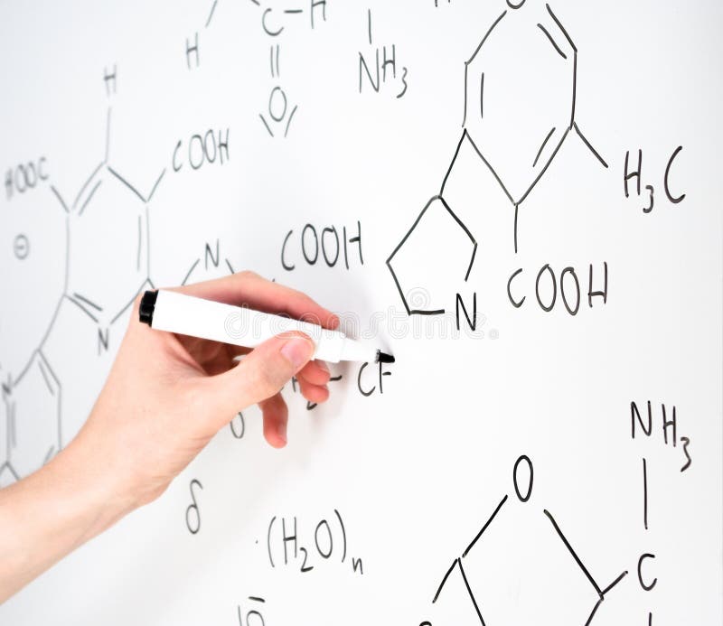 Chemische Formel stockbild. Bild von mathe, hand, interessieren - 5576053