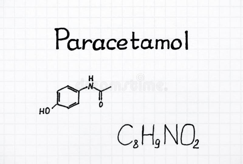 Chemische Formule Van Paracetamol Stock Foto - Image of moleculair ...