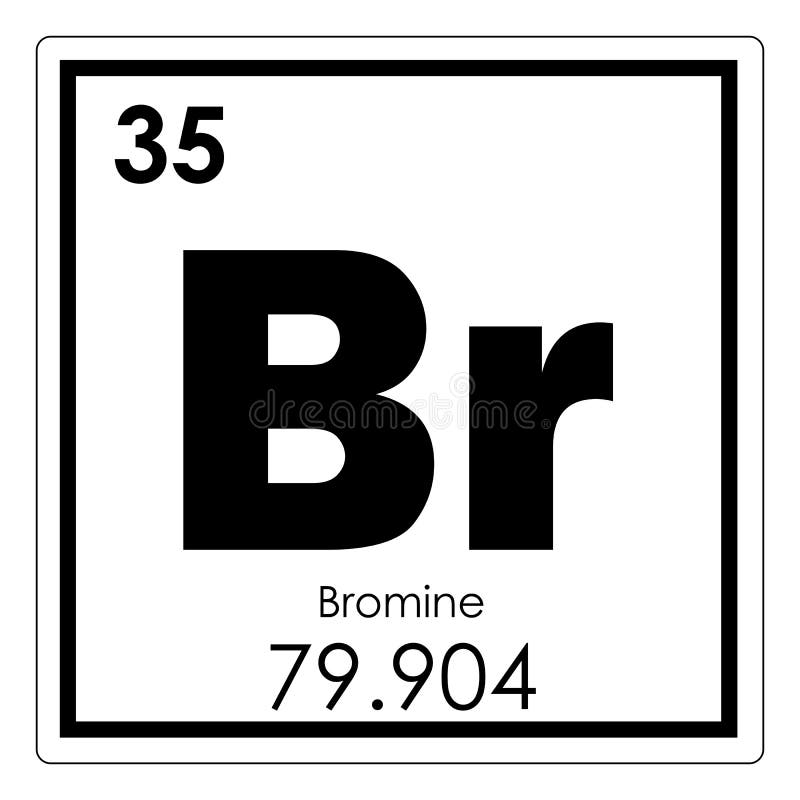 Brom-Br - Periodensystem Des Chemischen Elements Stock Abbildung ...
