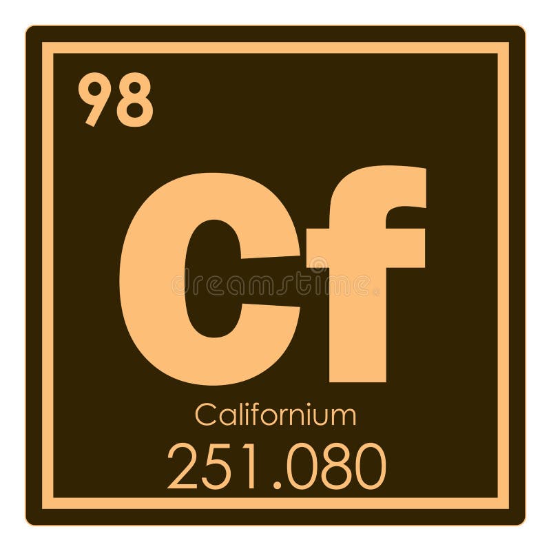 Kalifornium-chemisches Element. Periodenkonzept. Stock Abbildung ...