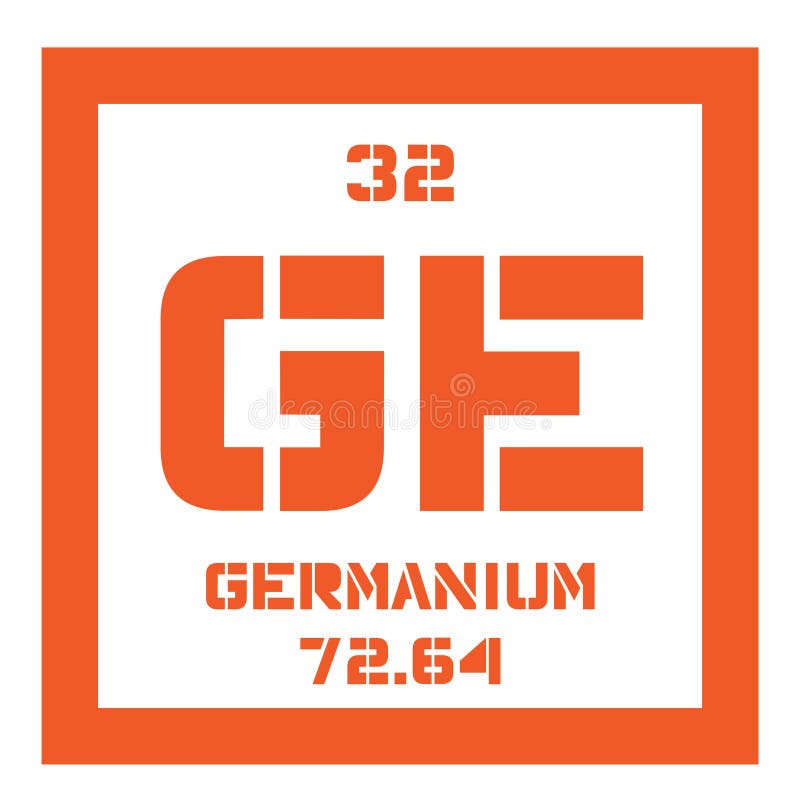 Germanium Chemical 32 Element Des Periodensystems Hintergrund Von ...