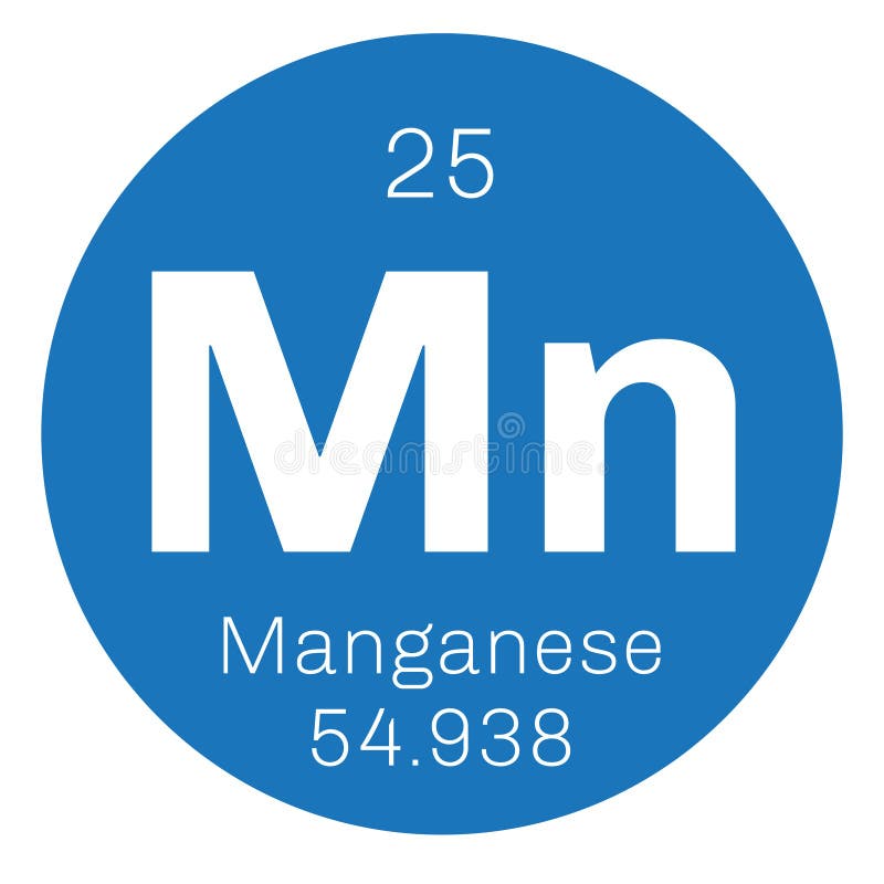 Chemisches Element Mangan-Mangans Wiedergabe 3d Stock Abbildung ...