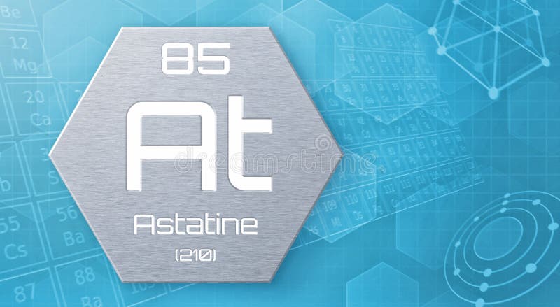 Chemisches Element Des Periodensystems- Astatin Stock Abbildung ...