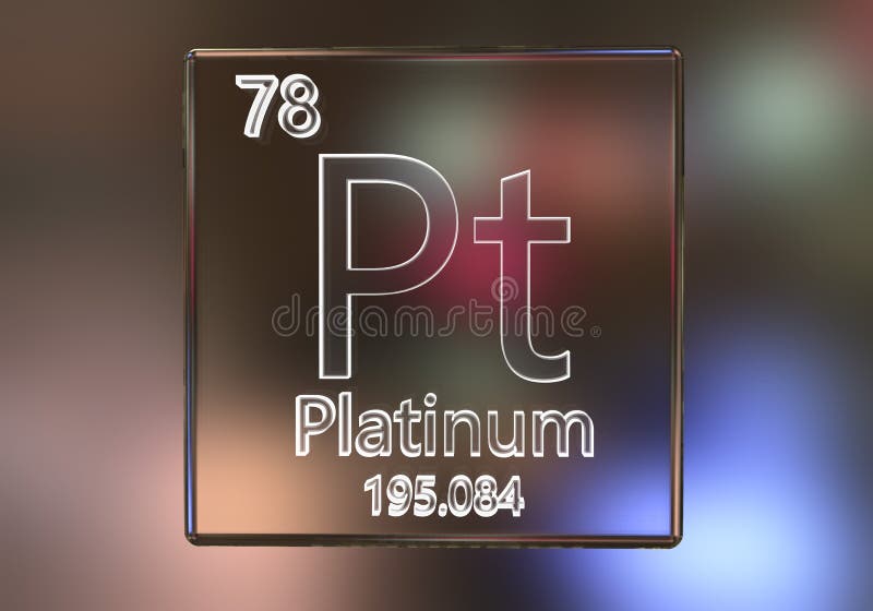 Platin-Pt-chemisches Element Platin-Zeichen Mit Atomnummer Chemisches ...