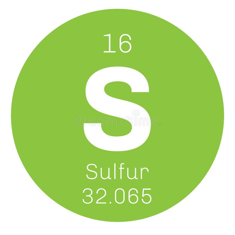 Schwefel Des Chemischen Elements Vom Periodensystem Vektor Abbildung ...