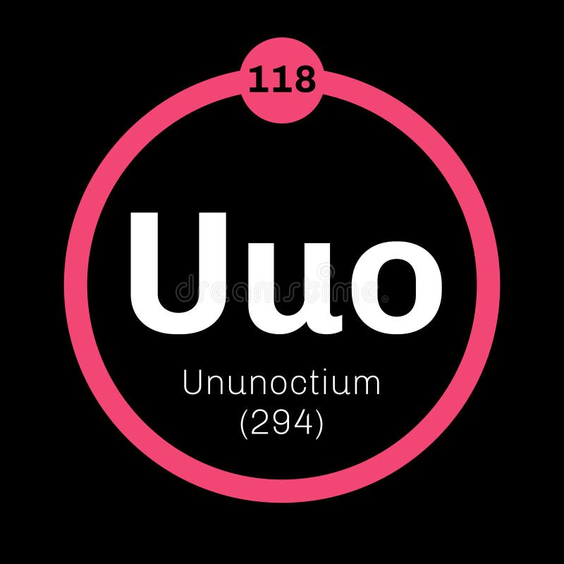 Ununoctium - Uuo - Periodensystem Des Chemischen Elements Stock ...