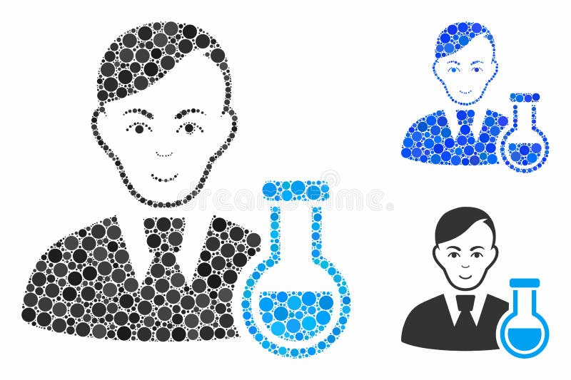 Chemist Composition Icon of Circles Stock Vector - Illustration of flat ...