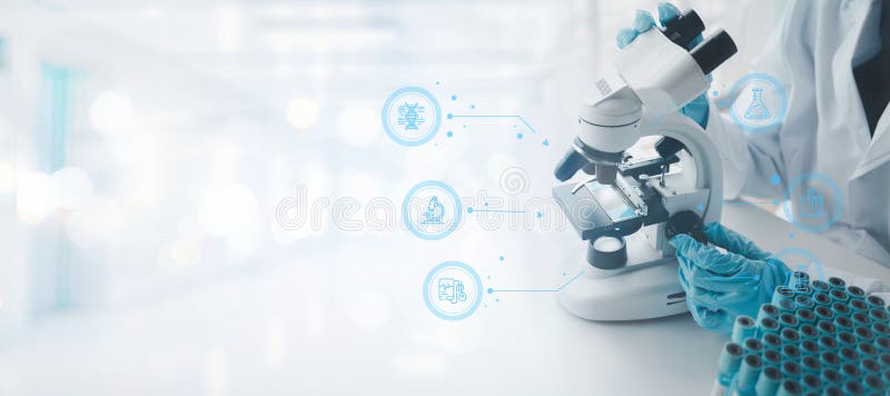 Chemist is Doing an Experiment in the Laboratory, a Scientist is Using ...