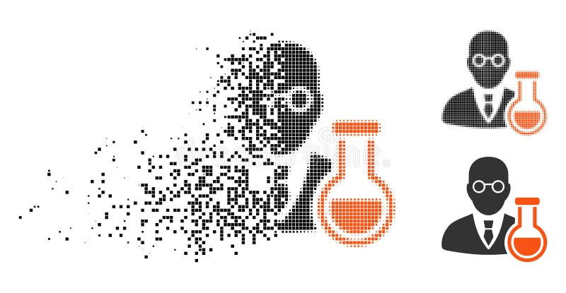 Dissolving Dot Halftone Chemist Icon Stock Vector - Illustration of ...