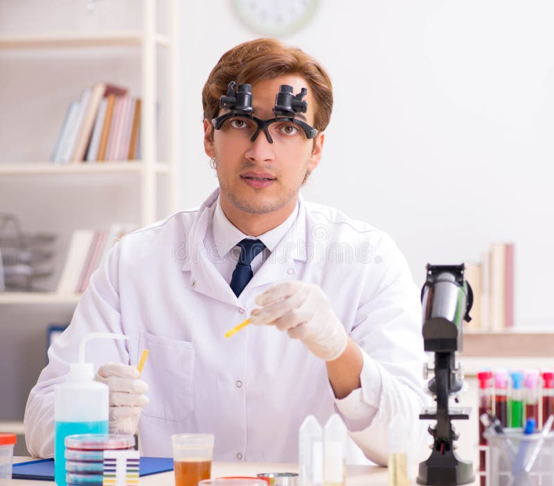 Chemist in the Lab Checking with Ph Strips Stock Photo - Image of ...