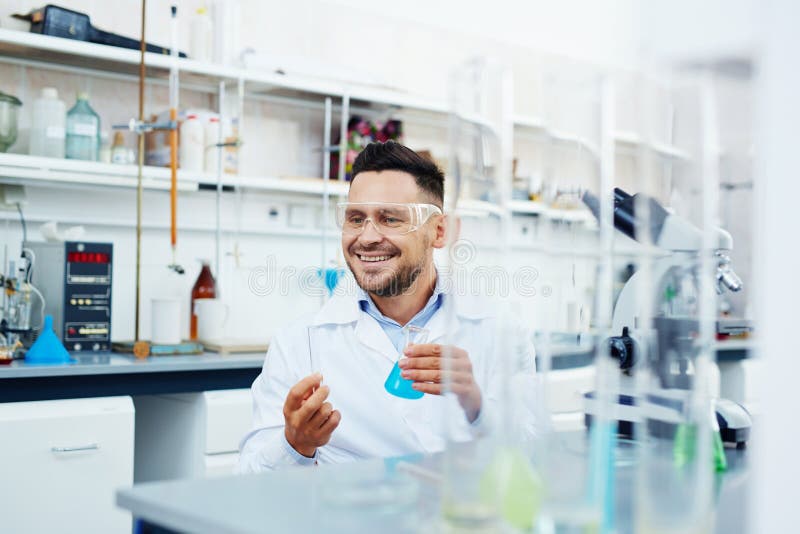 Chemist in lab stock photo. Image of staff, science, tube - 85834916