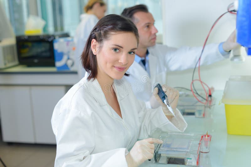 Chemist in the laboratory stock photo. Image of industry - 120763330