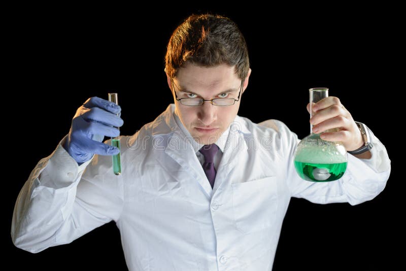 Chemist man stock photo. Image of chemical, flask, emotions - 49778656