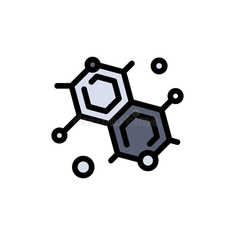 Chemist, Molecular, Science Flat Color Icon. Vector Icon Banner ...