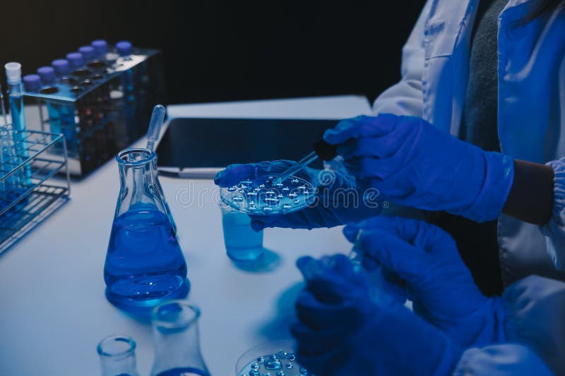 Chemist,scientist Hand Dropping Chemical Liquid into Test Tube, Science ...